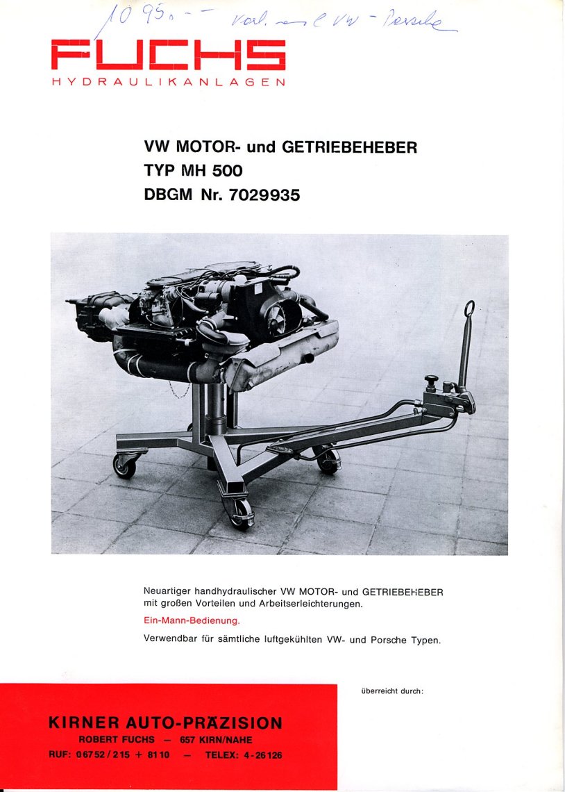 TheSamba.com :: VW Archives - Fuchs Engine Hoist - German
