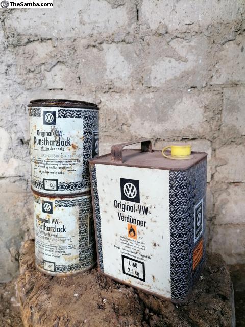 TheSamba.com :: VW Classifieds - Original VW cans - L53 SWR paint & Thinner