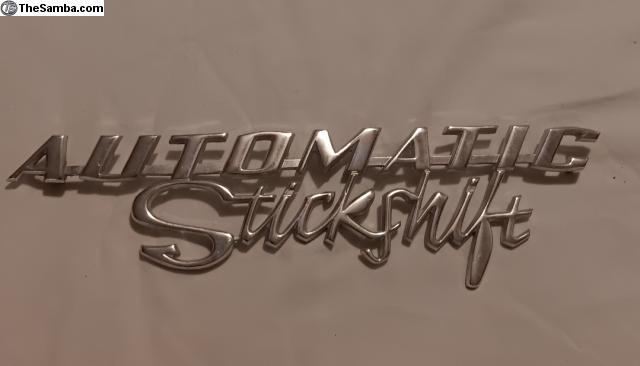 TheSamba.com :: VW Classifieds - Nos Automatic Stick Shift emblem