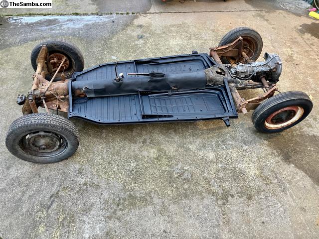TheSamba.com :: VW Classifieds - December 56 Oval rolling pan / chassis ...