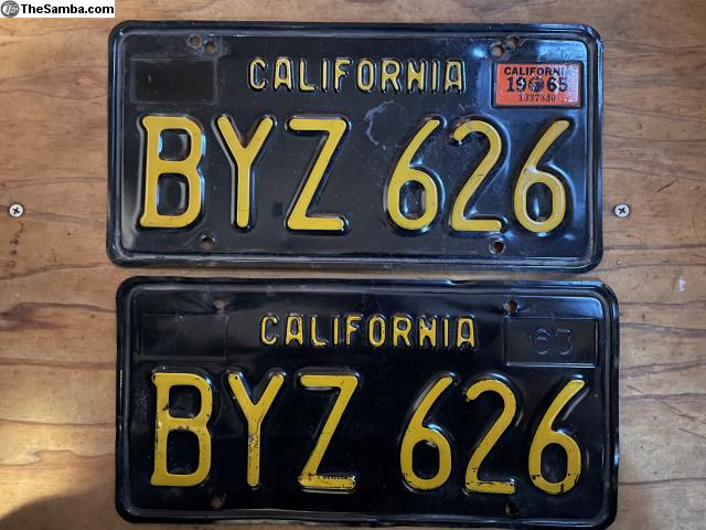 TheSamba.com :: VW Classifieds - California black and yellow plates