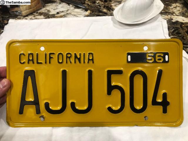 TheSamba.com :: VW Classifieds - Original California Yellow license plate