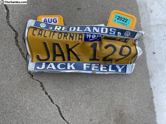 TheSamba.com :: VW Classifieds - [WTB] Jack Feely License Plate Frame ...