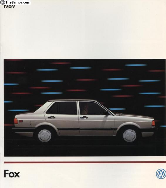 TheSamba.com :: VW Classifieds - 1989 Fox brochure