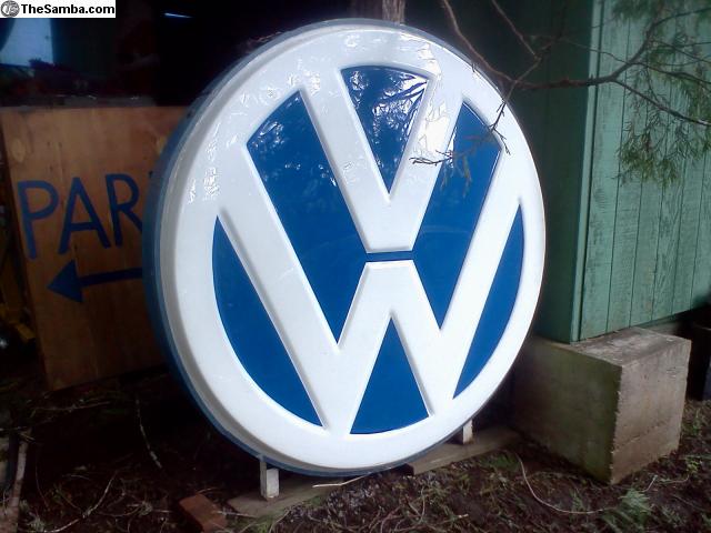 TheSamba.com :: VW Classifieds - VW Dealer Lighted Pole Sign 2 sided ...