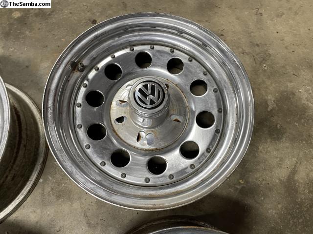TheSamba.com :: VW Classifieds - 6Jx14 Chrome Mangels VW Wheels