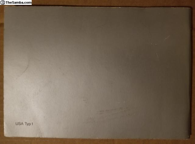TheSamba.com :: VW Classifieds - 1973 Volkswagen Beetle Bug owners manual