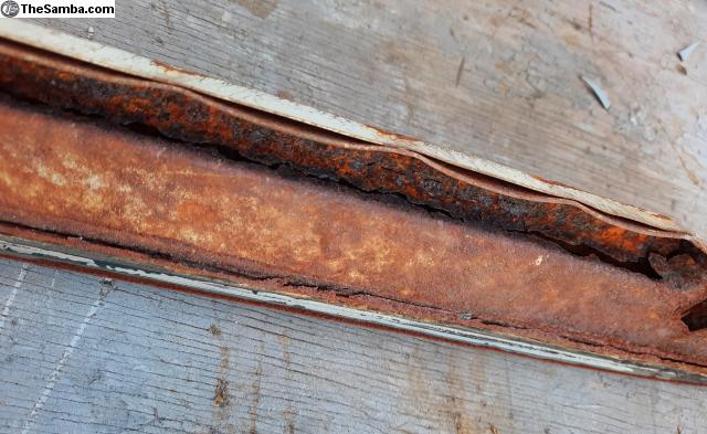 TheSamba.com :: VW Classifieds - Bus Roof Rear Gutter Section with ...