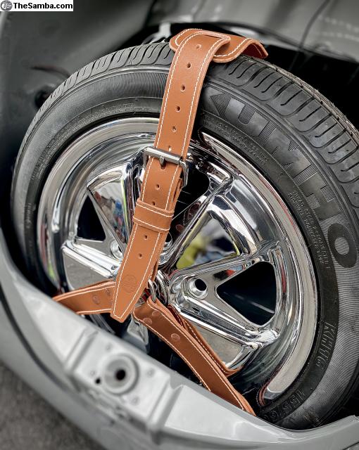 TheSamba.com :: VW Classifieds - 3-point Leather Spare Tire Strap For ...
