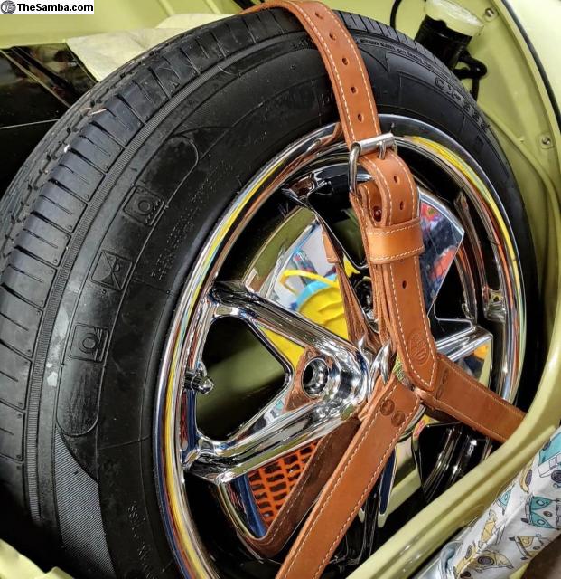 TheSamba.com :: VW Classifieds - 3-point Leather Spare Tire Strap For ...