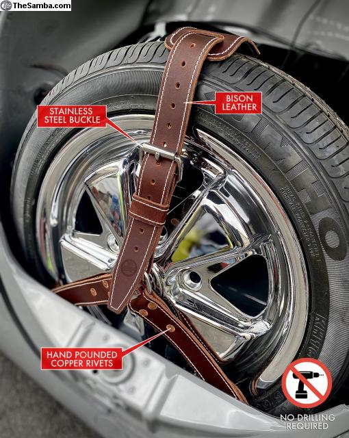 TheSamba.com :: VW Classifieds - 3-point Leather Spare Tire Strap For ...