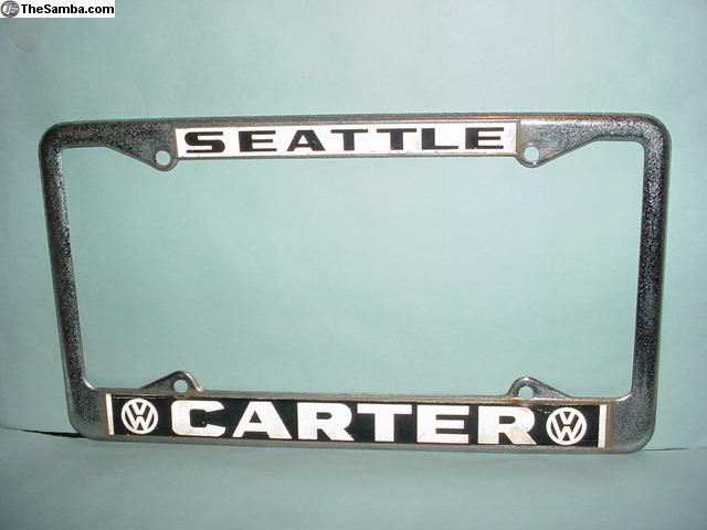 TheSamba.com :: VW Classifieds - Carter Volkswagen License Plate Frame