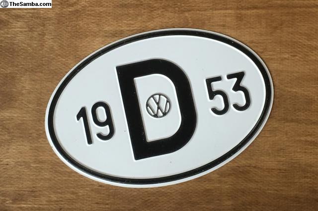 TheSamba.com :: VW Classifieds - D Registration Code Embossed Metal ...