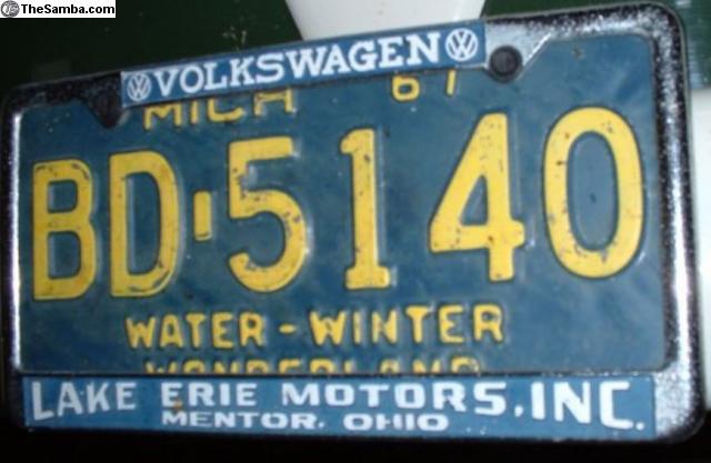 TheSamba.com :: VW Classifieds - [WTB] Lake Erie Motors License Plate Frame