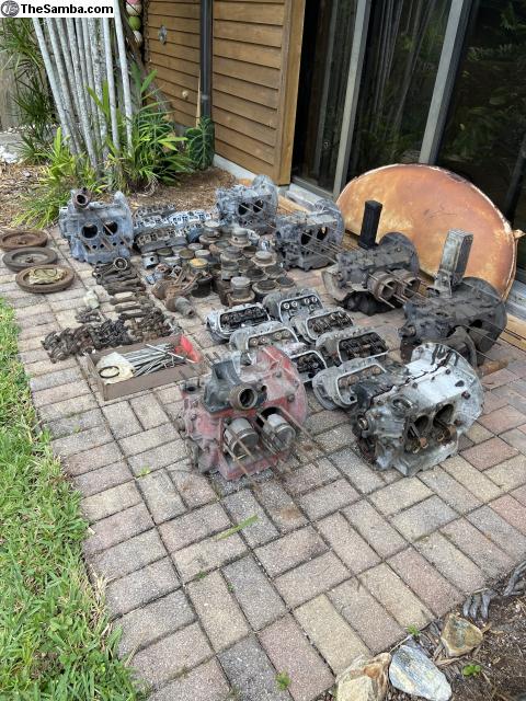 TheSamba.com :: VW Classifieds - Lot of type 1 Vw engine cases heads ...