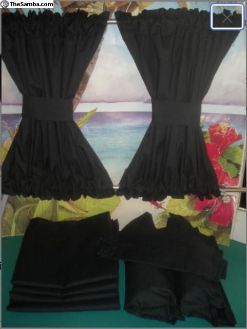 TheSamba.com :: VW Classifieds - VW Bus Black Curtains w/ Cabin Divider