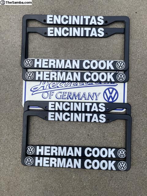 TheSamba.com :: VW Classifieds - Encinitas Herman Cook License Plate Frame