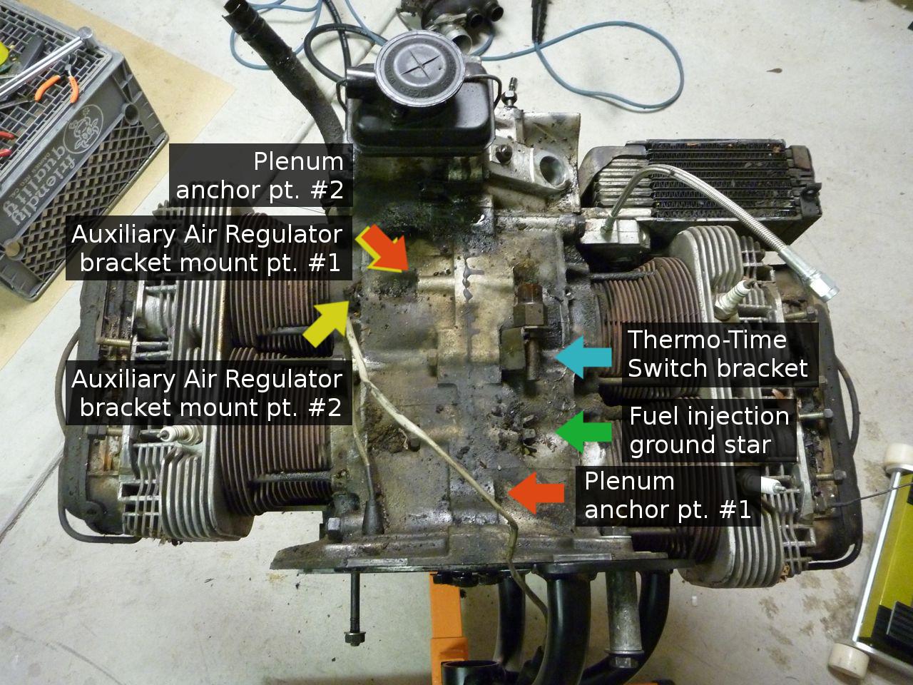 TheSamba.com :: Gallery - Engine case FI parts mounting points (plenum ...