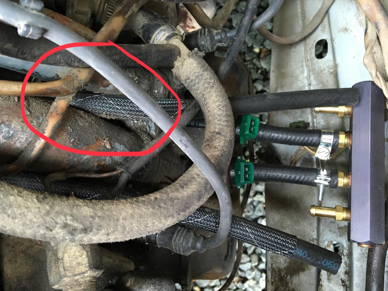 TheSamba.com :: Vanagon - View topic - Vanagon Fuel Line Route to Fuel Rail