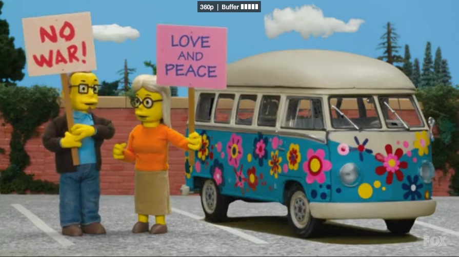 TheSamba.com :: Gallery - VW hippie bus in The Simpsons "Ned 'N' Edna's ...